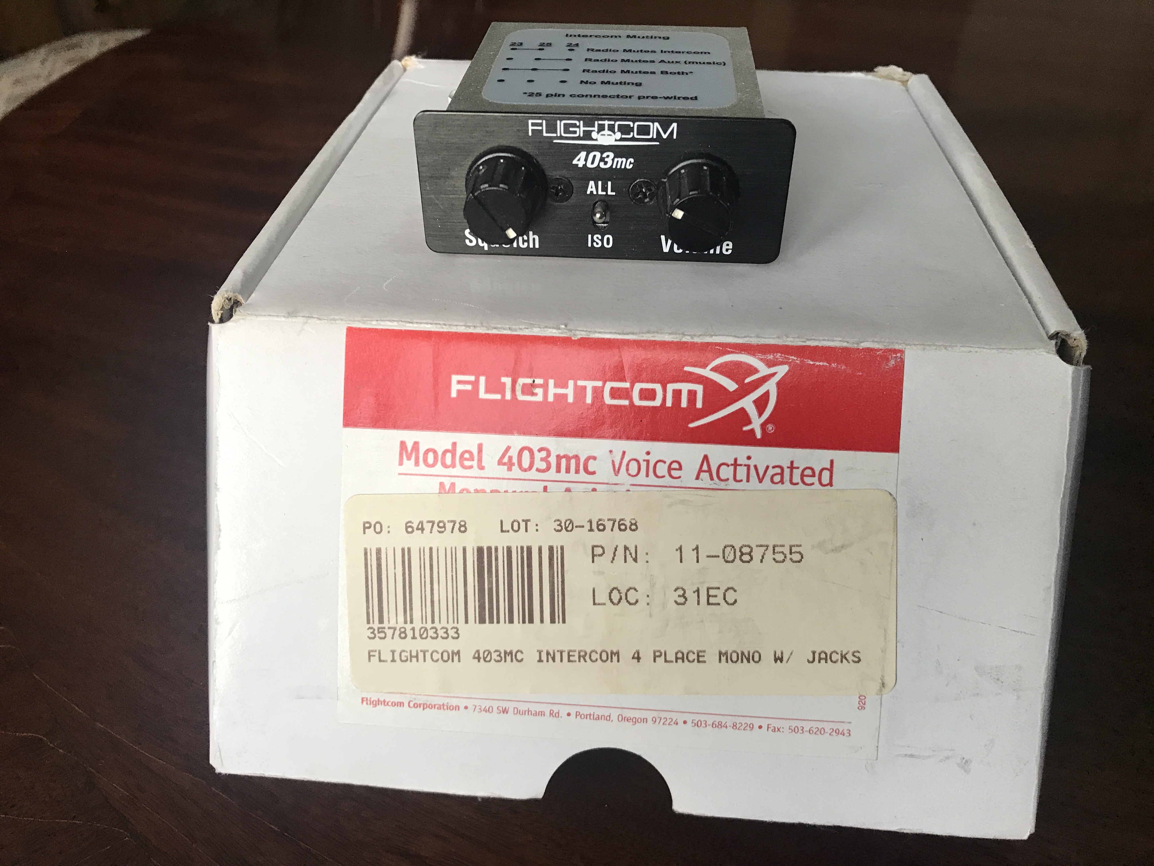 Flightcom Model 403mc Four-Place Intercom - SOLD!! | afors advert No50235