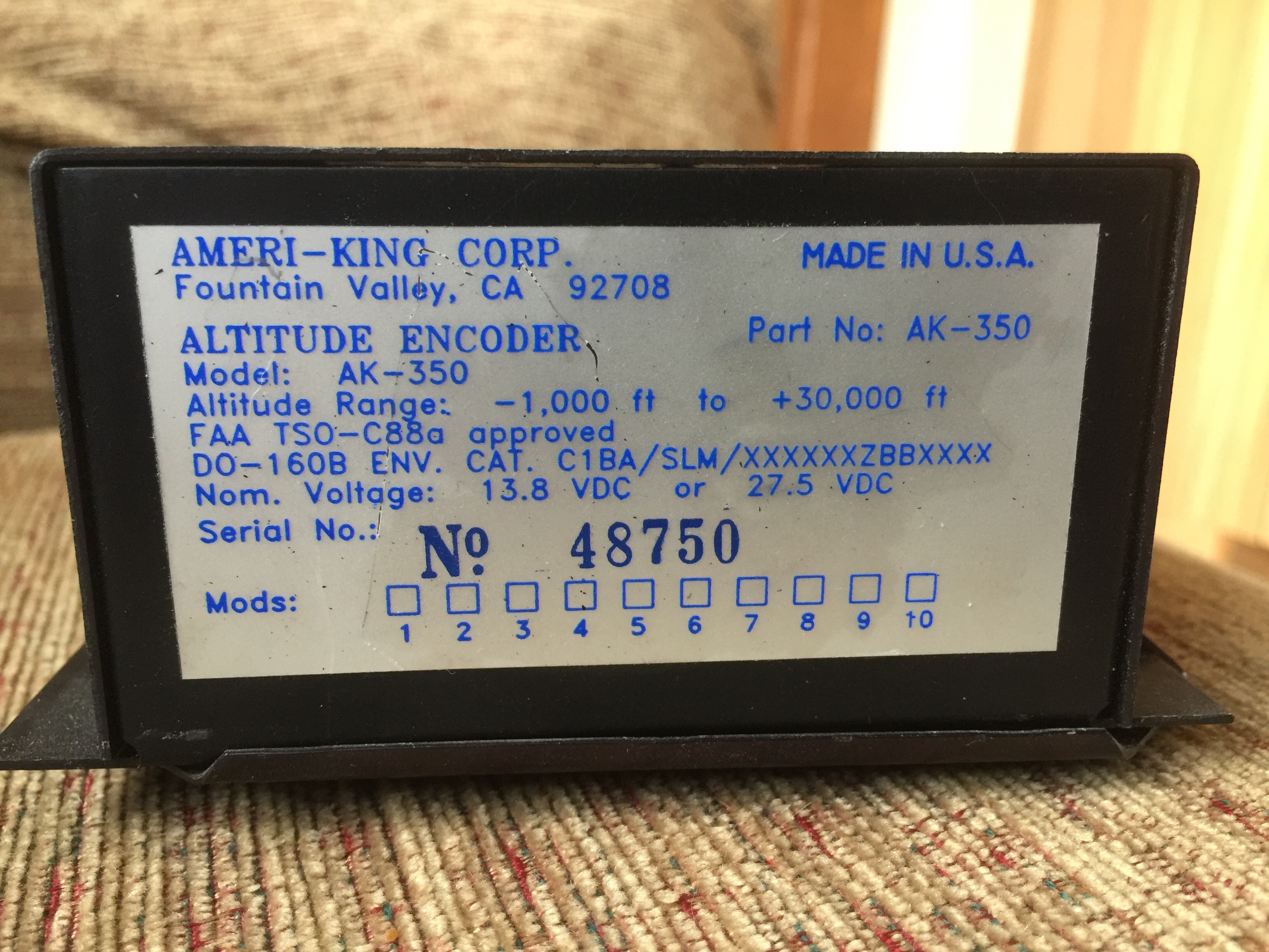 Altitude Encoder AK - 350 | afors advert No51826